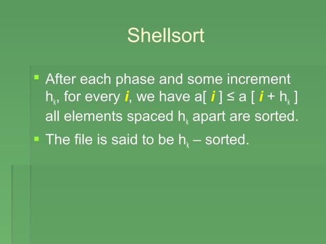 Shell sort | PPT