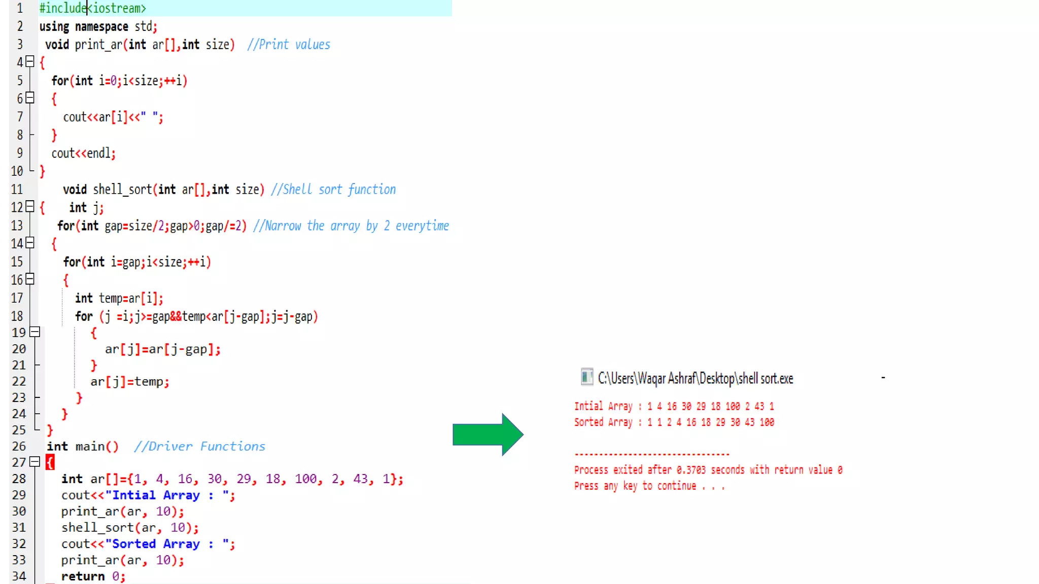 Shell sort | PPTX | Programming Languages | Computing
