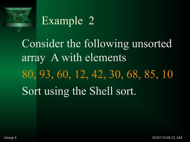 Shell sorting | PPT | Programming Languages | Computing