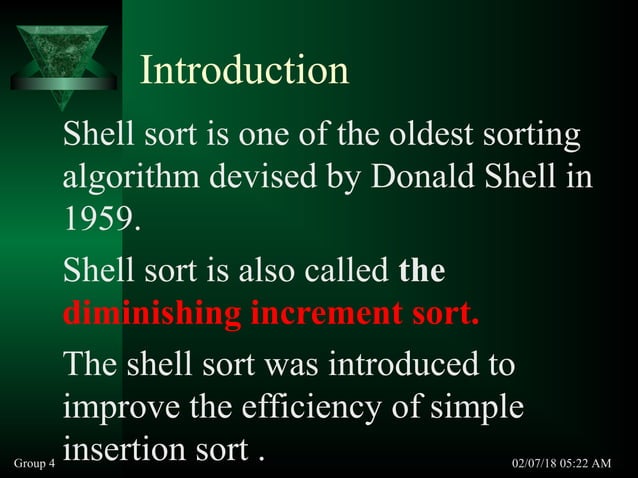 Shell sorting | PPT | Programming Languages | Computing