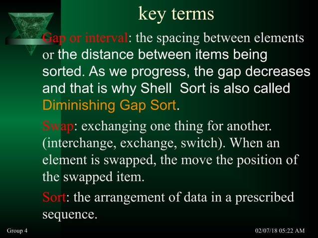 Shell sorting | PPT | Programming Languages | Computing