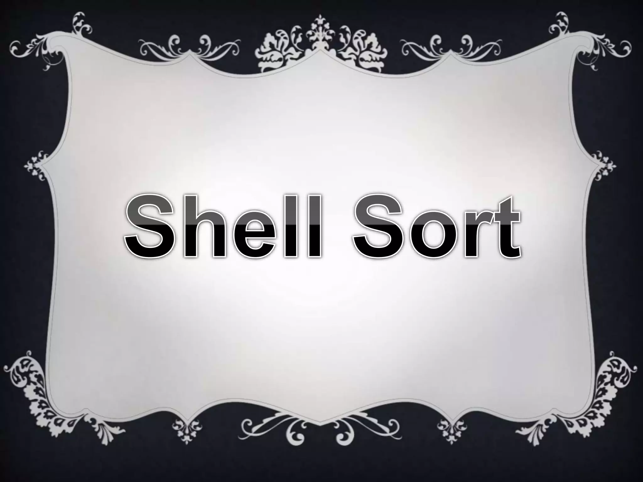 Shell sort slide | PPTX