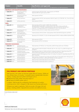 Shell spirax product_family_brochure | PDF