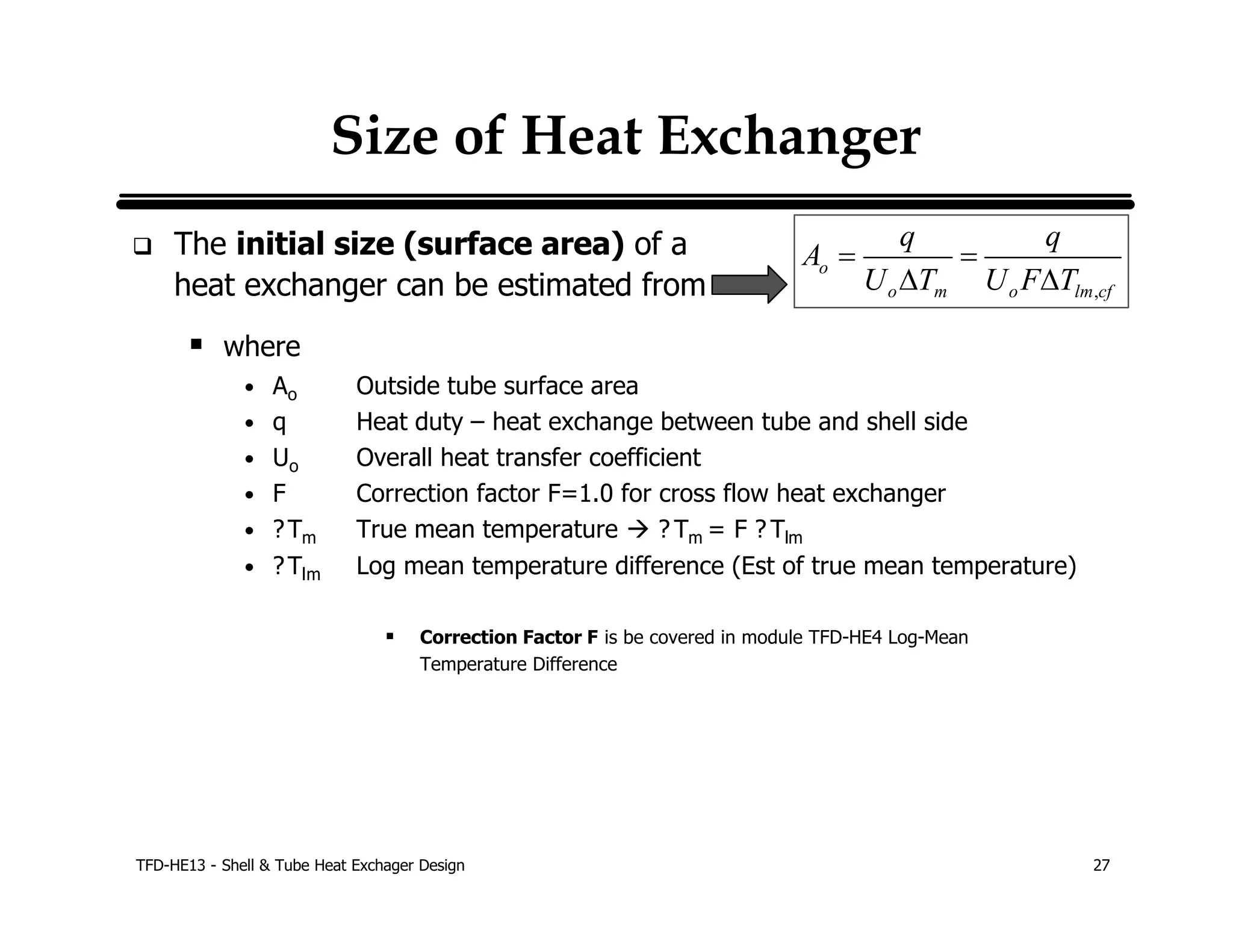 Shell&tube exchanger design | PDF