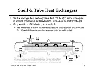 Shell&tube exchanger design | PDF