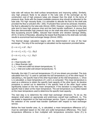 Shell & tube heat exchanger single fluid flow heat transfer | PDF
