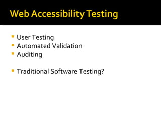 Application of Traditional Software Testing Methodologies to Web ...