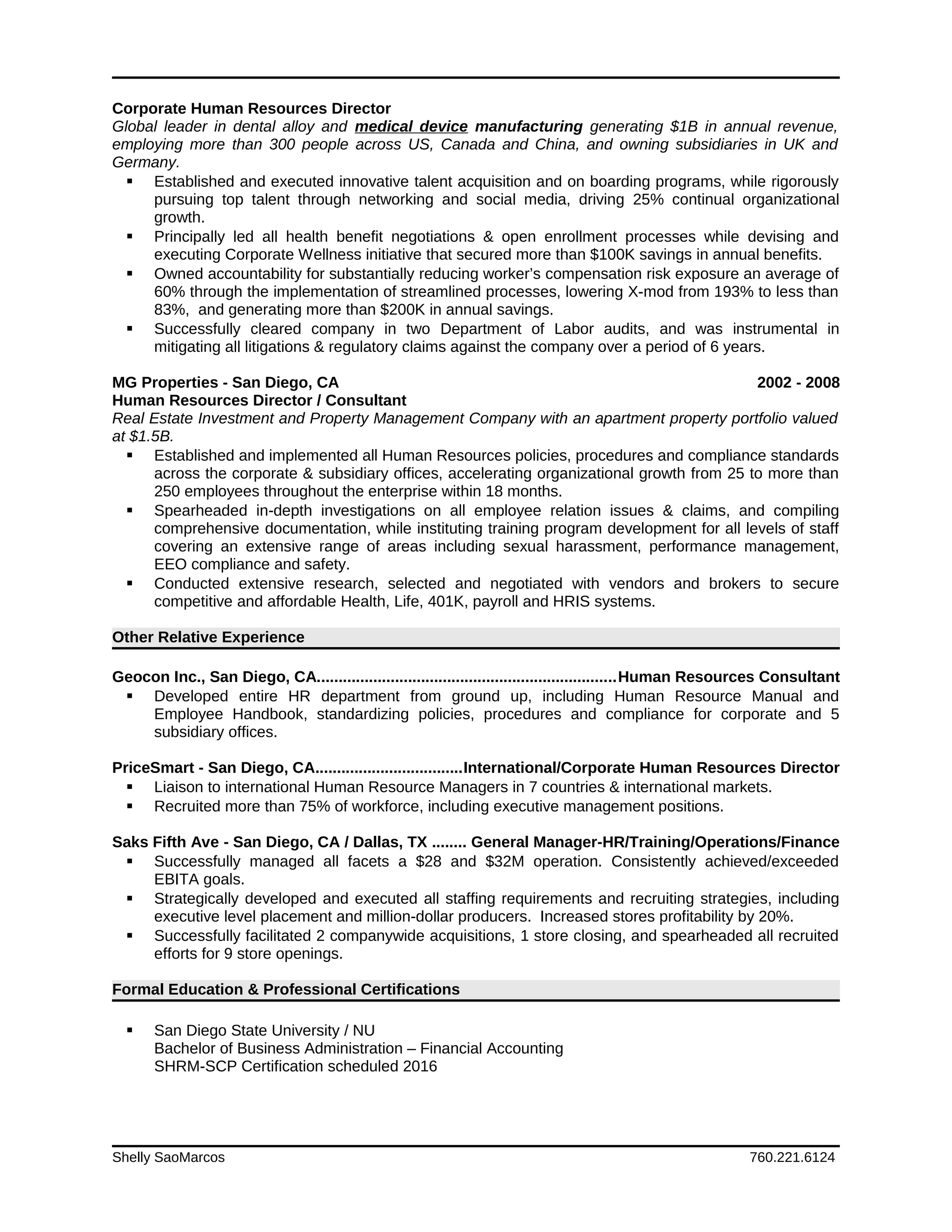Shelly sao marcos resume fd | DOC