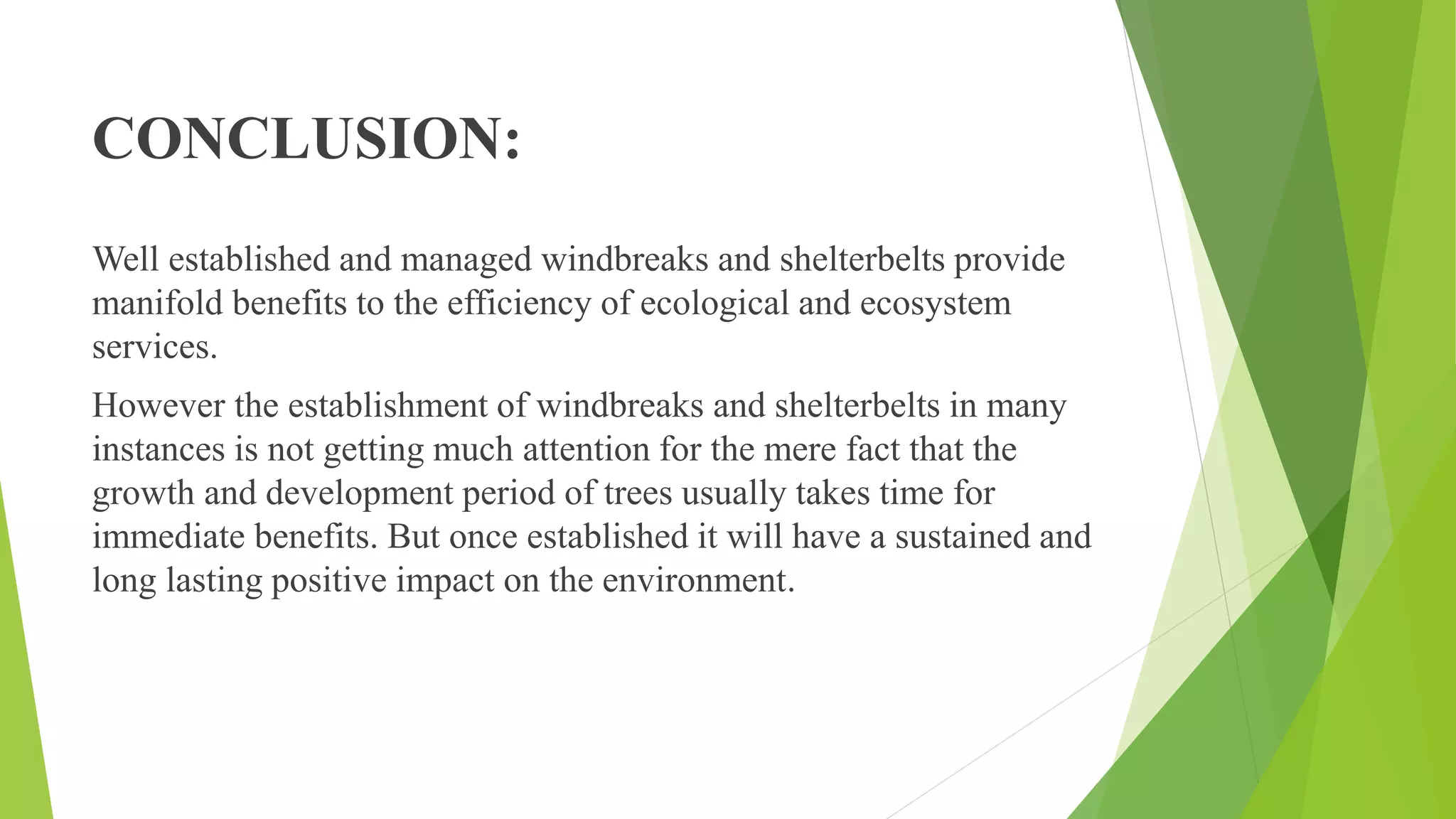 Shelterbelts and windbreaks | PPTX