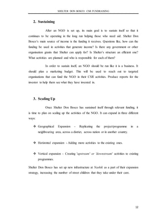 Shelter Don Bosco - CSR Fundraising | DOCX