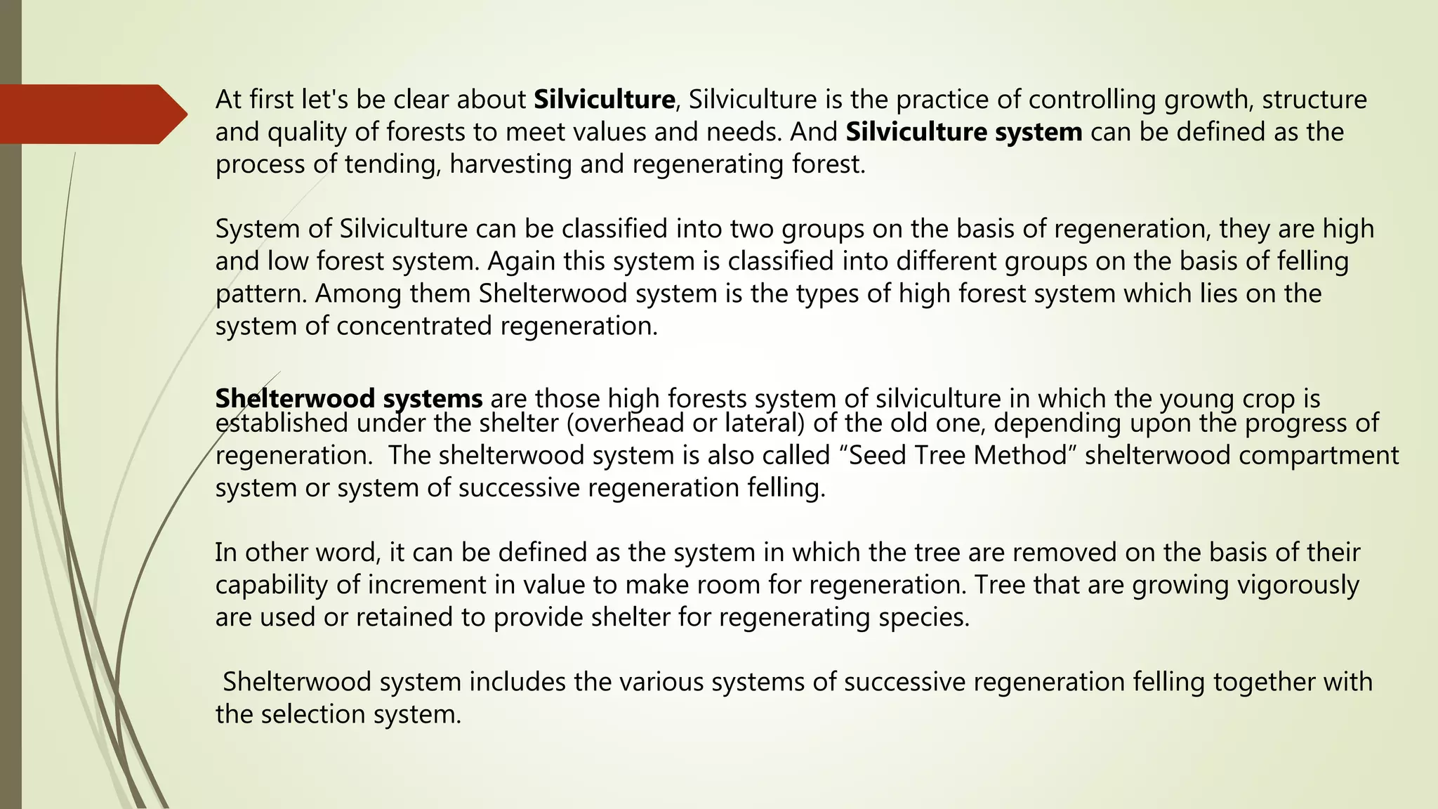 Shelterwood system | PPTX