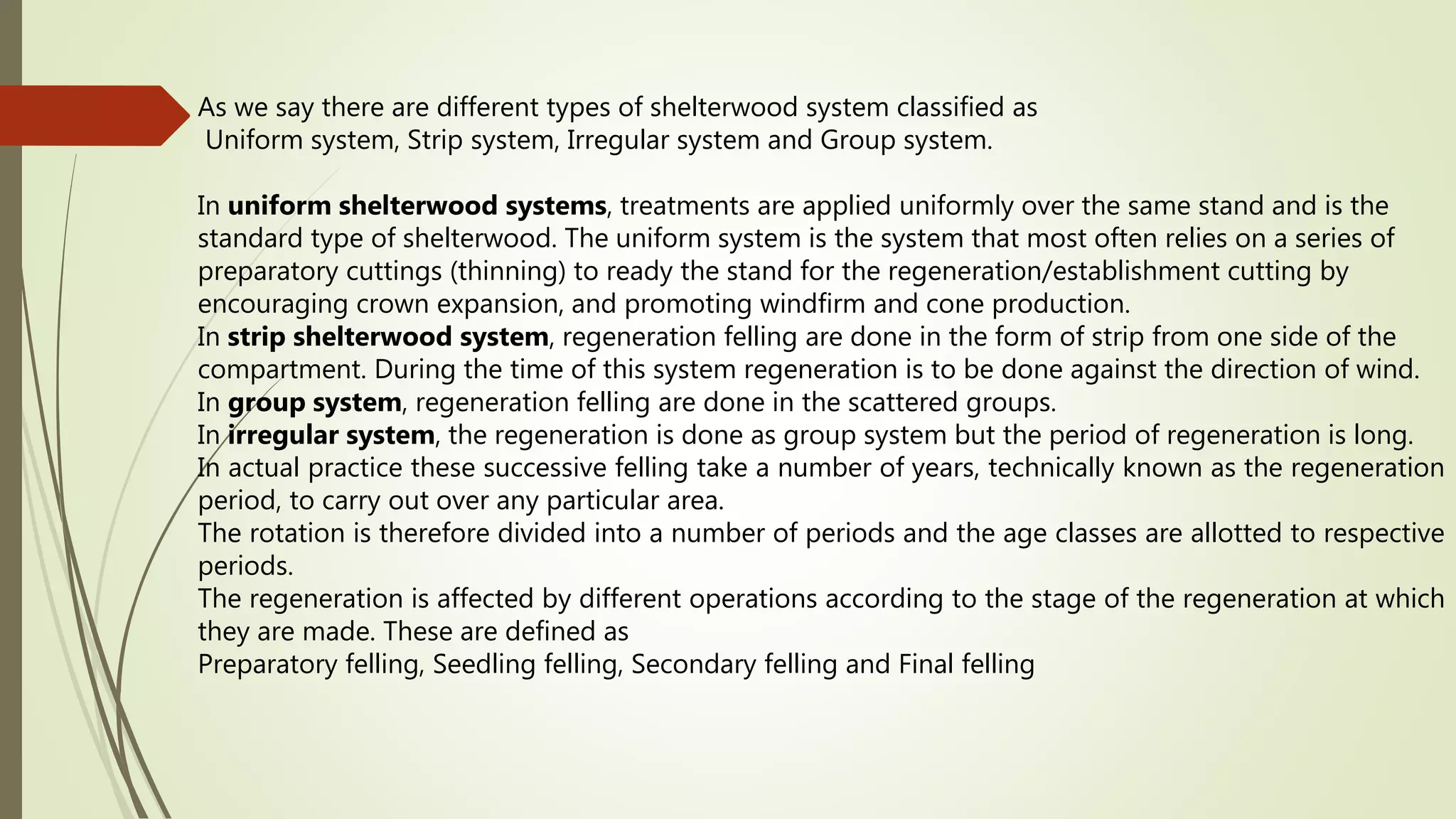 Shelterwood system | PPTX
