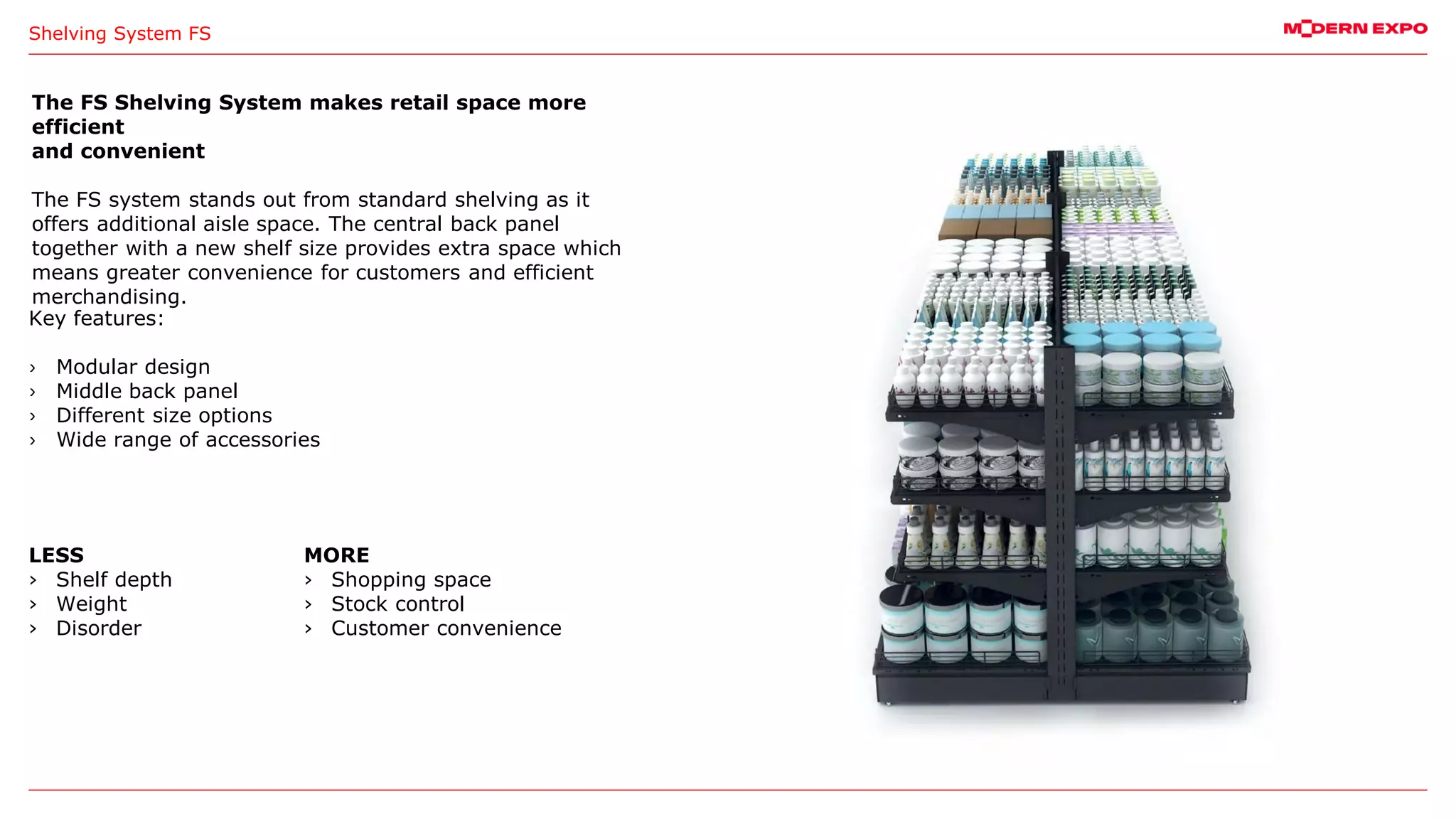 Discover the offer of Modern-Expo shelving | PDF