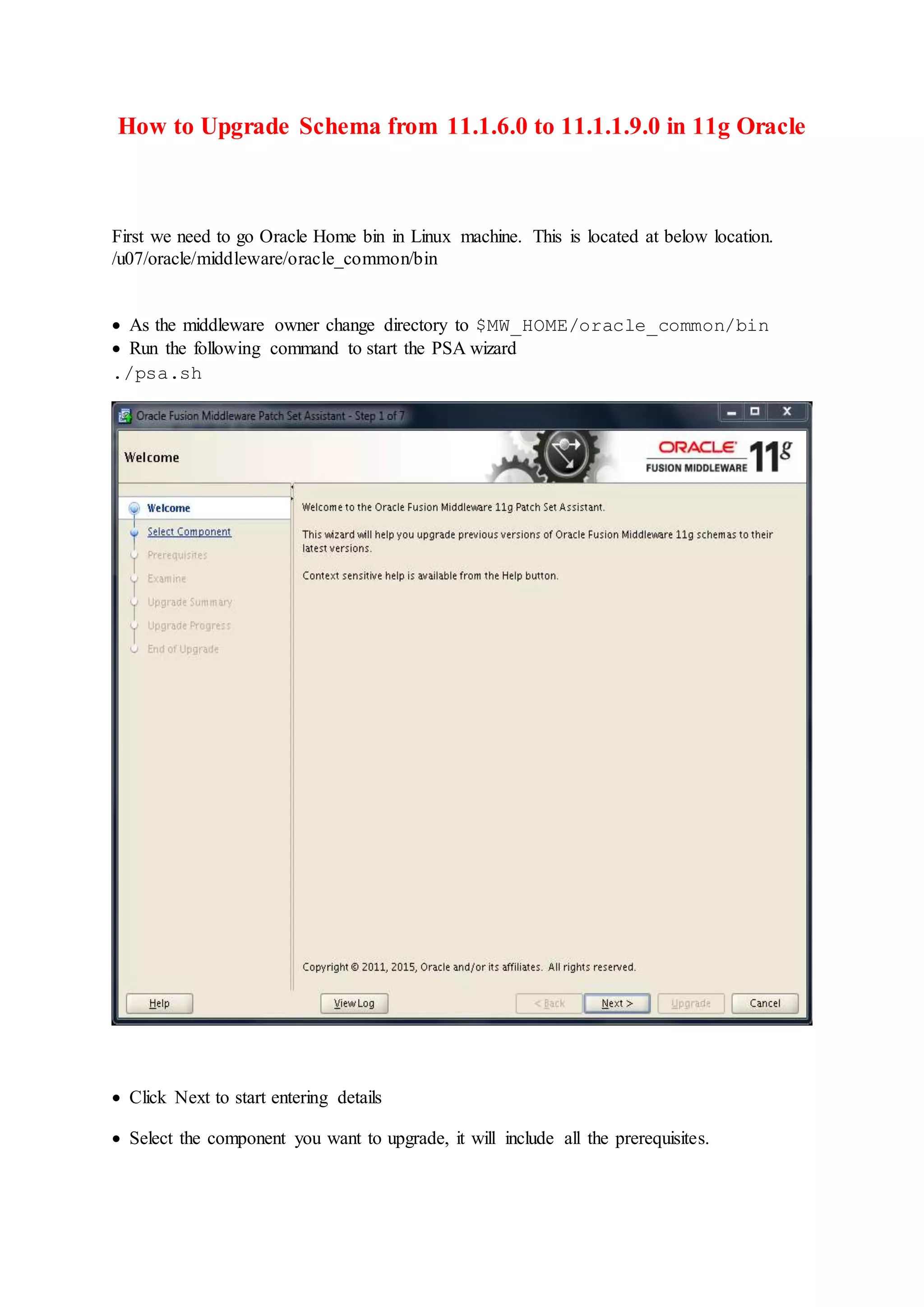 Schema Upgradation from previous version to latest version in Oracle ...