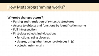 Metaprogramming with JavaScript | PPTX | Web Development | Internet
