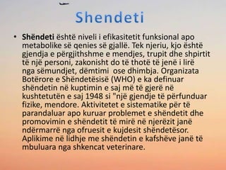 Shendeti Dhe Droga | PPTX