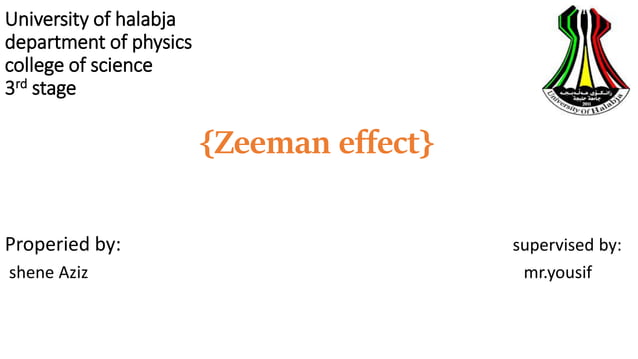 Zeeman effect | PPTX