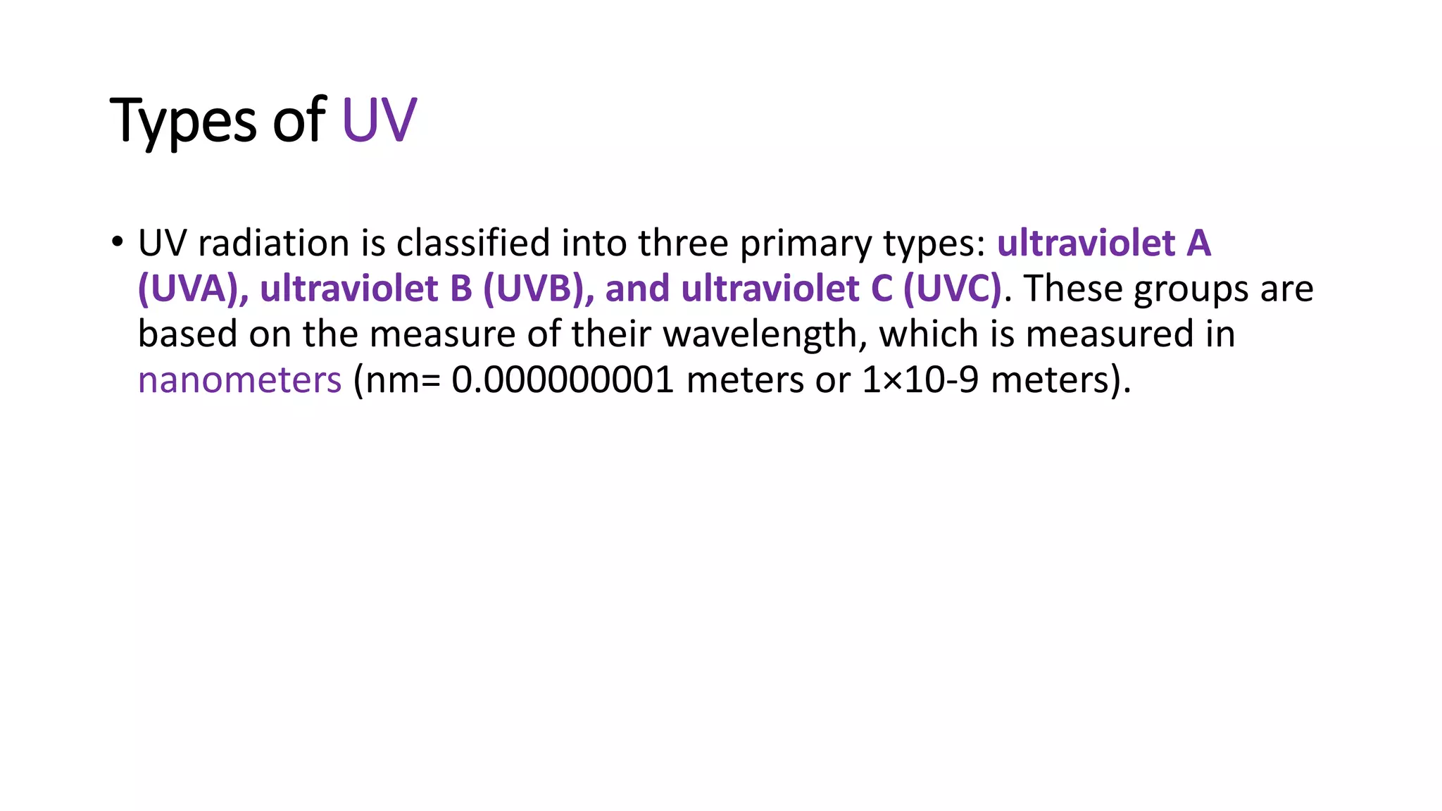 ultraviolet radiation | PPTX