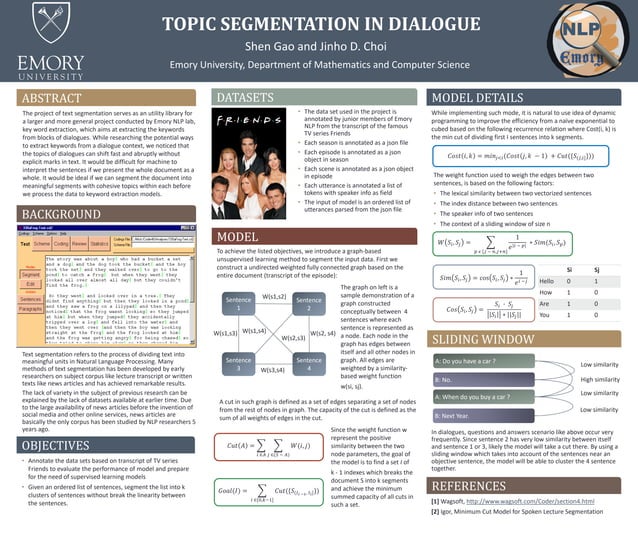 Topic Segmentation in Dialogue | PPT