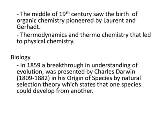 Development of Science in 18th to 19th century | PPTX