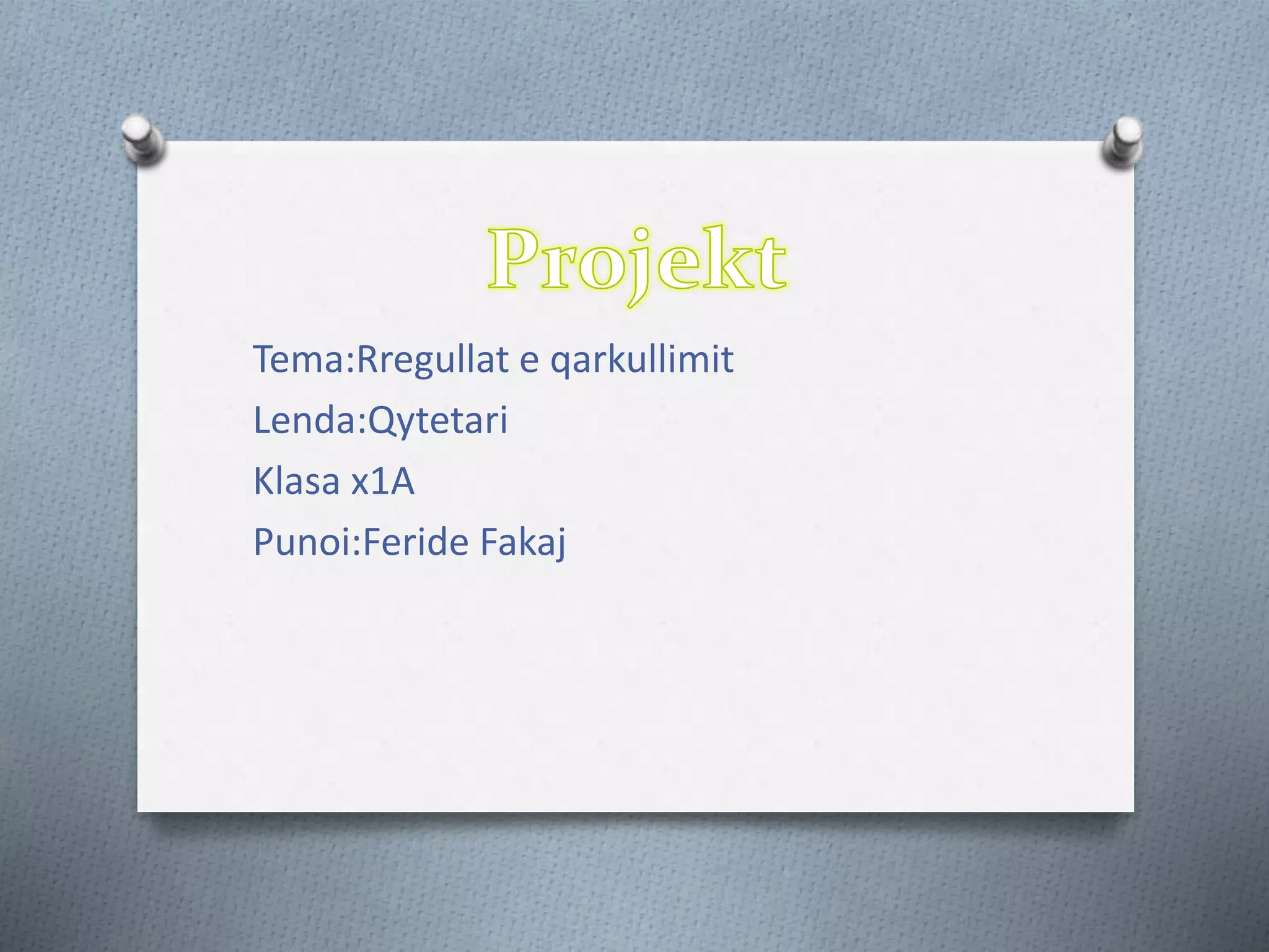 Shenjat rrugore | PPTX