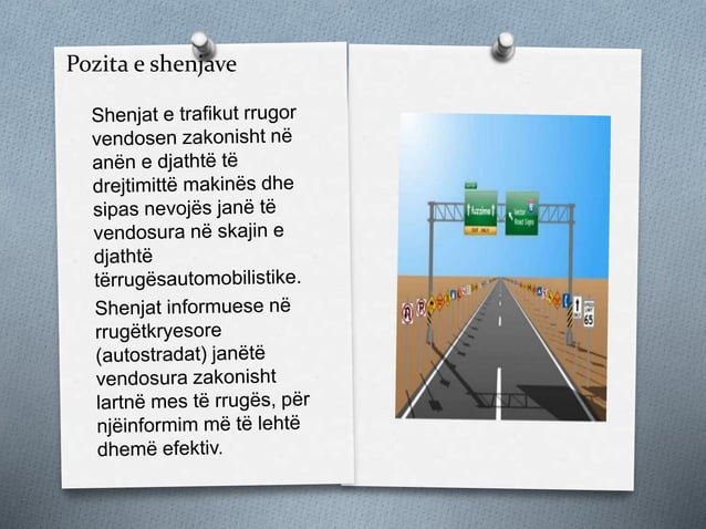 Shenjat rrugore | PPTX