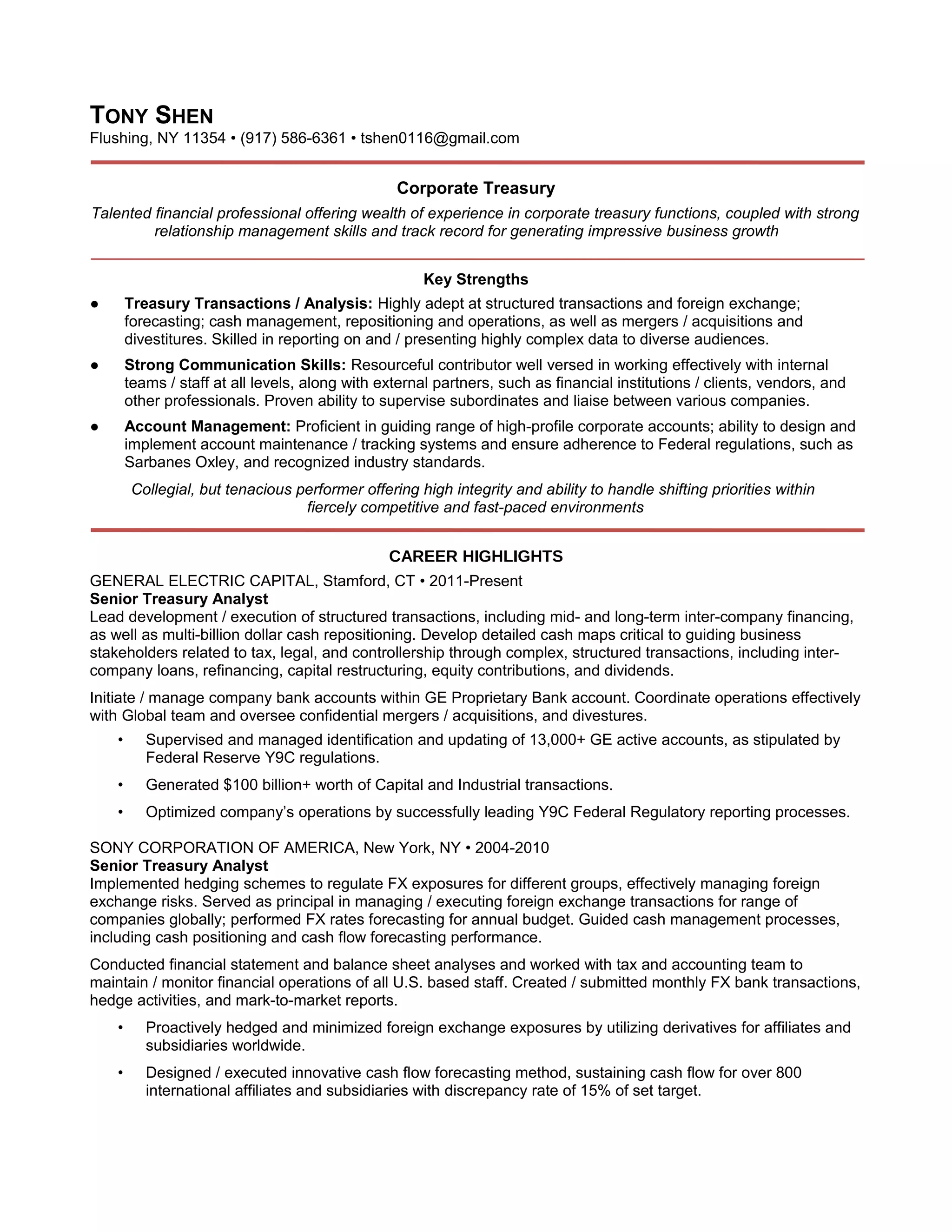 Shen, tony resume1 | PDF