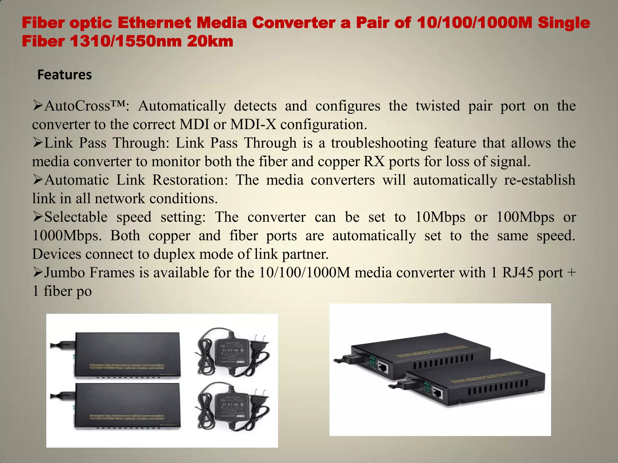 Shenzhen powerlink electronic technology fiber media converter | PDF