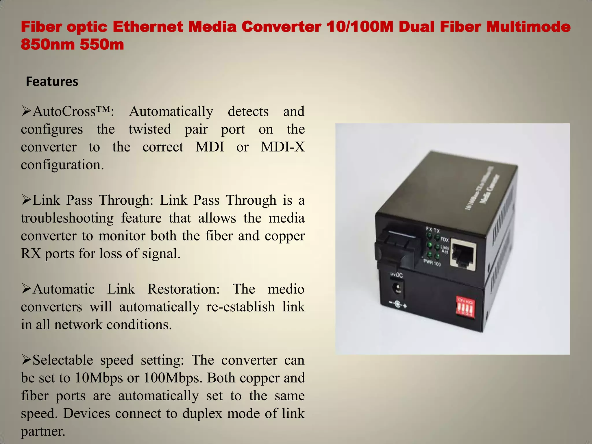 Shenzhen powerlink electronic technology fiber media converter | PDF