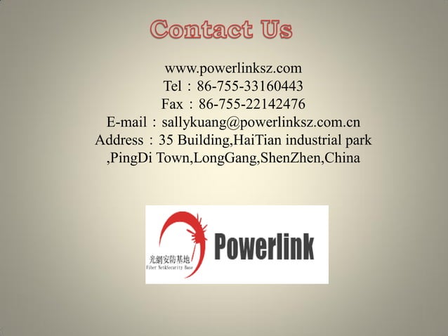 Shenzhen powerlink electronic technology fiber media converter | PDF