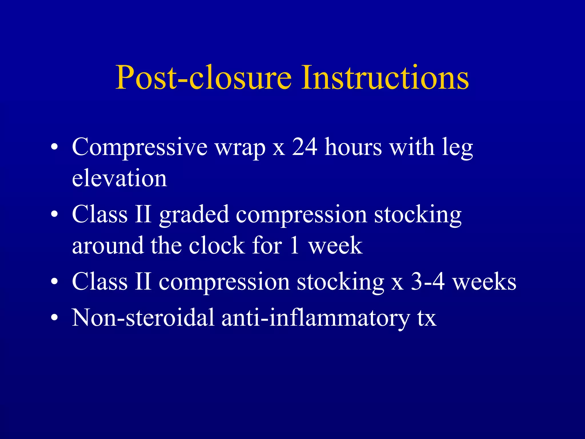 Management of Incompetence in the Axial Veins | PPTX