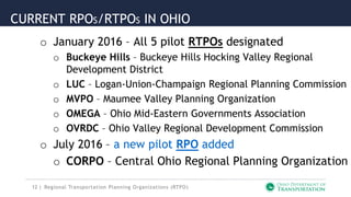 Creationg Regional Transportation Planning Organizations in Ohio | PPT