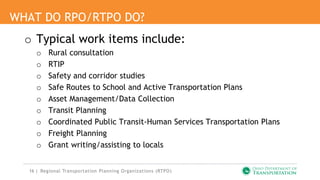 Creationg Regional Transportation Planning Organizations in Ohio | PPT