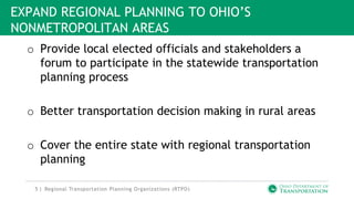 Creationg Regional Transportation Planning Organizations in Ohio | PPT