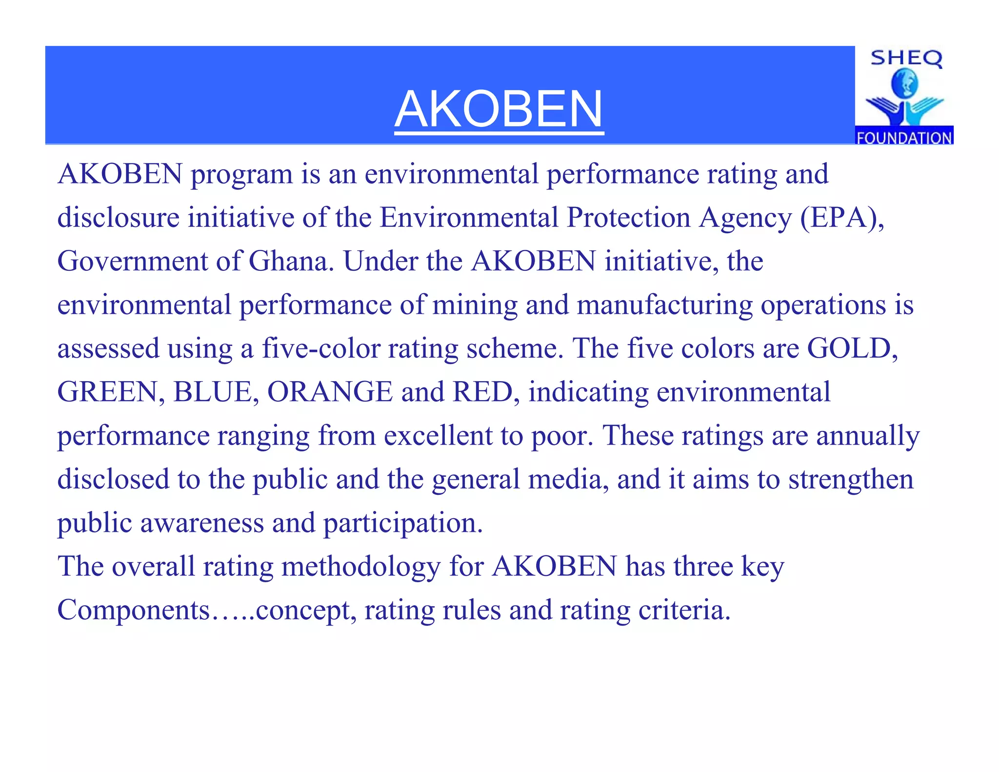 SHEQ FOUNDATION AKOBEN | PPT