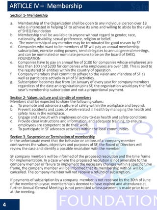 SHEQ Foundation Constitution | PDF