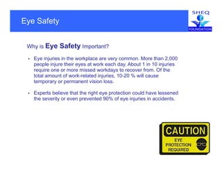 Sheq foundation eye safety | PDF