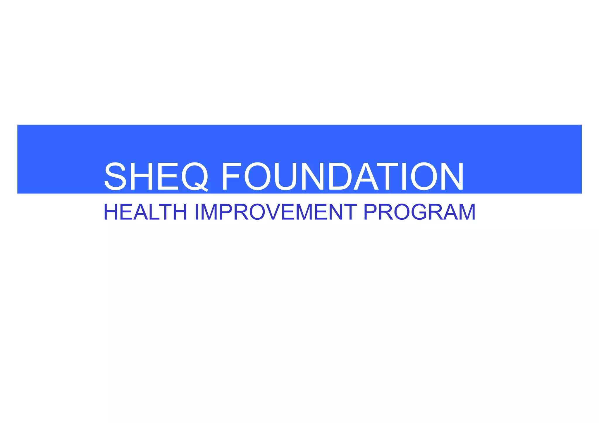 Sheq foundation health promotion | PDF
