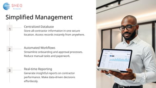 SHEQ Network's Contractor Management System Solution | PPTX