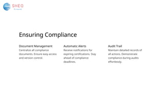 SHEQ Network's Contractor Management System Solution | PPTX