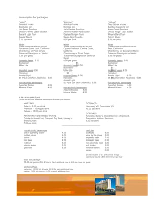 Sheraton Banquet Menus 2009 | PDF