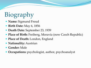 Sherhan Francis Sigmund Freud | PPT