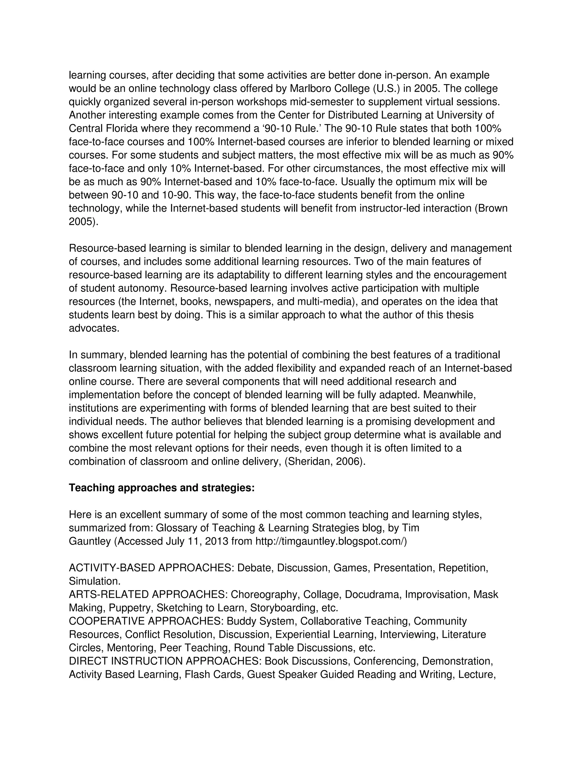 Blended and Hybrid Learning Methods | PDF