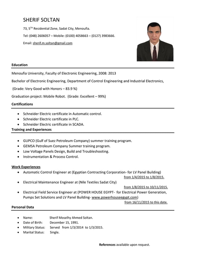 Sherif Soltan CV | PDF
