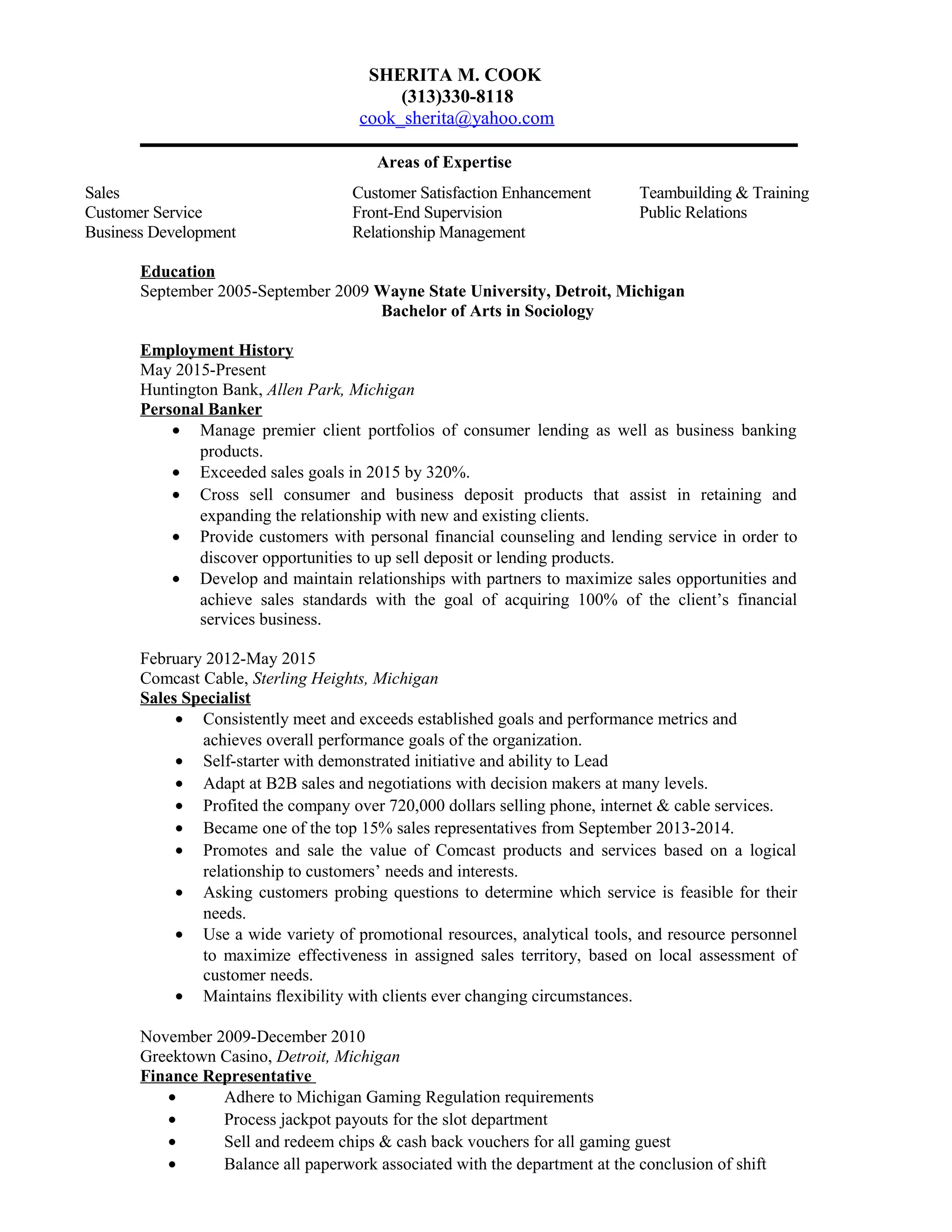 Sherita Resume (autosaved) | DOC