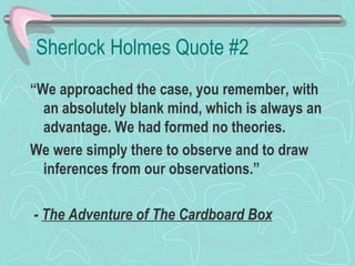 Sherlock Holmes Quotes | PPT