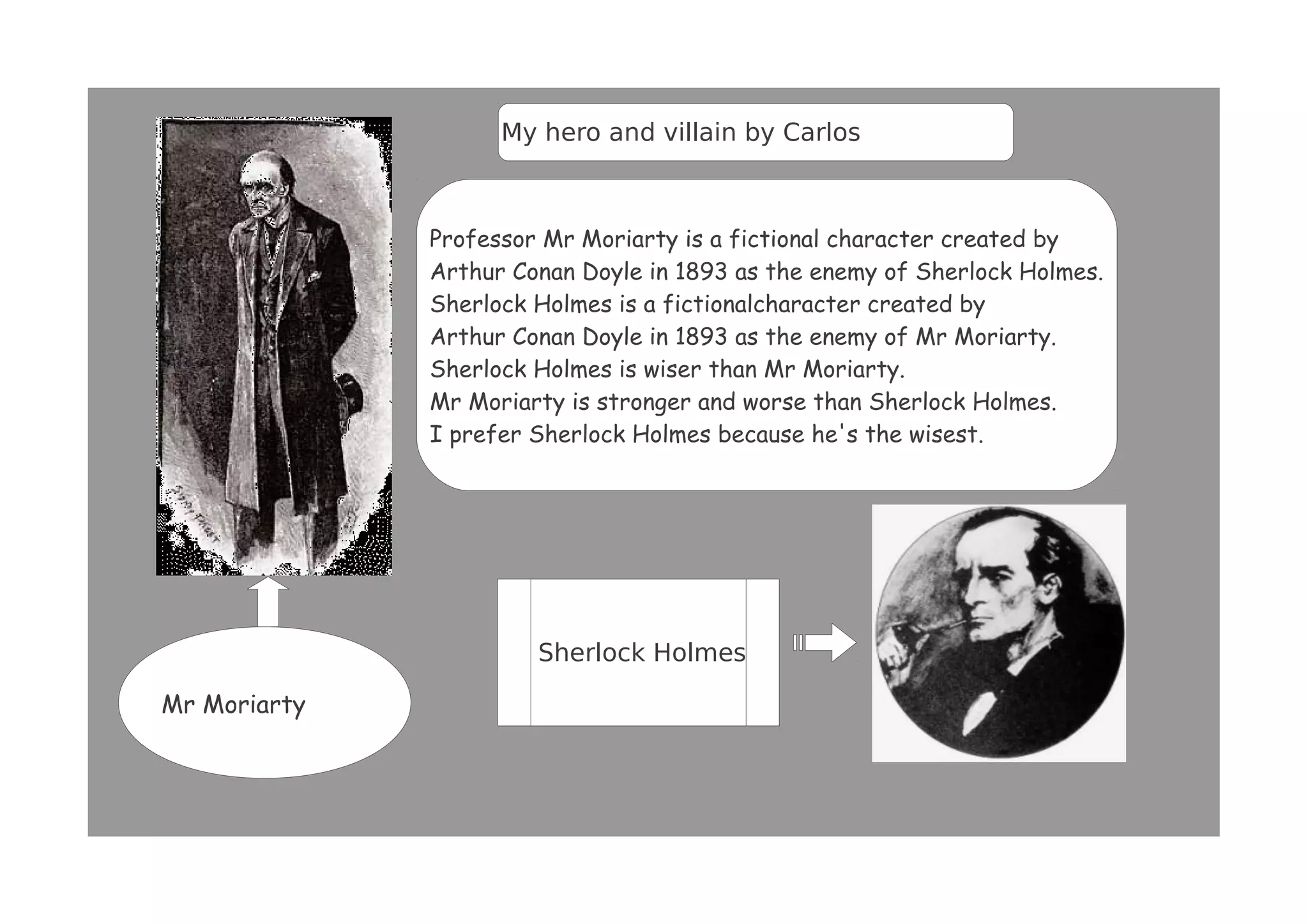 My Hero and Villain. Sherlock Holmes vs. Professor Moriarty. 6A | PDF