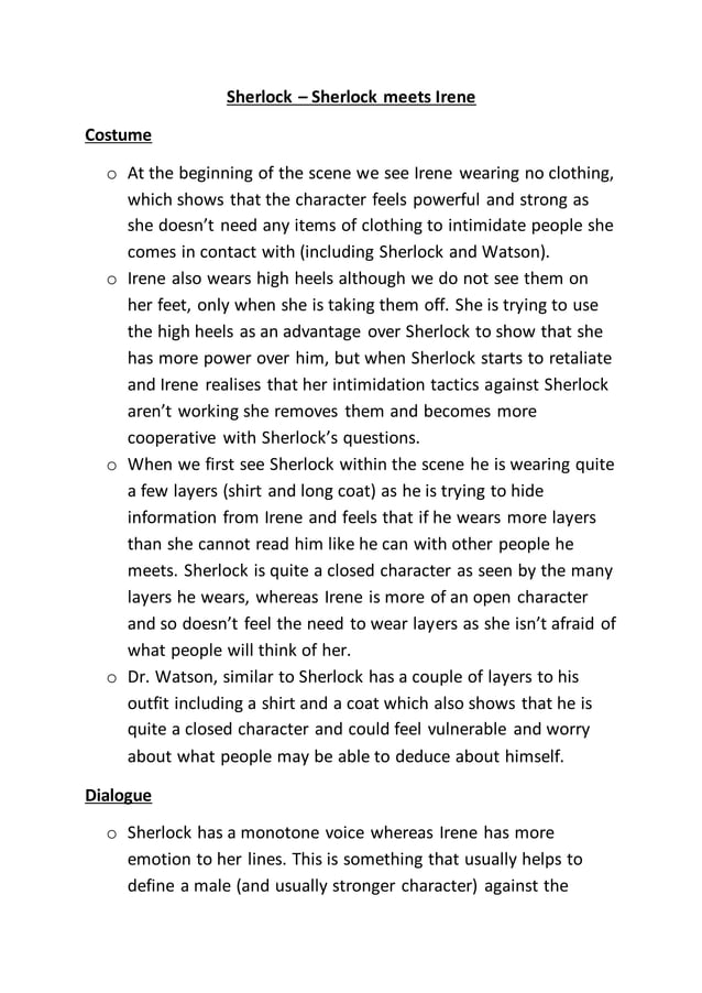Sherlock analysis | DOCX