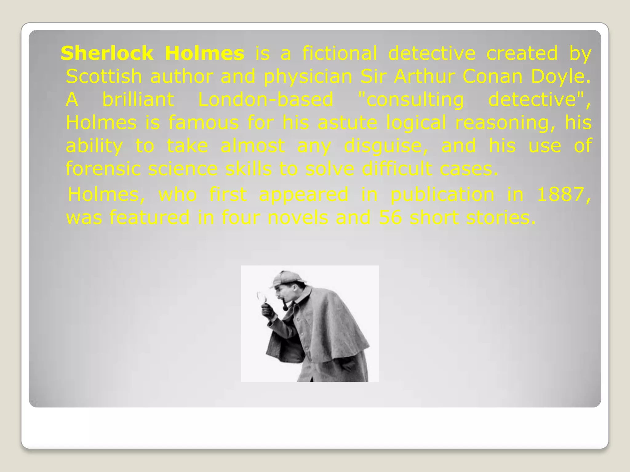 Sherlock holmes! | PPT