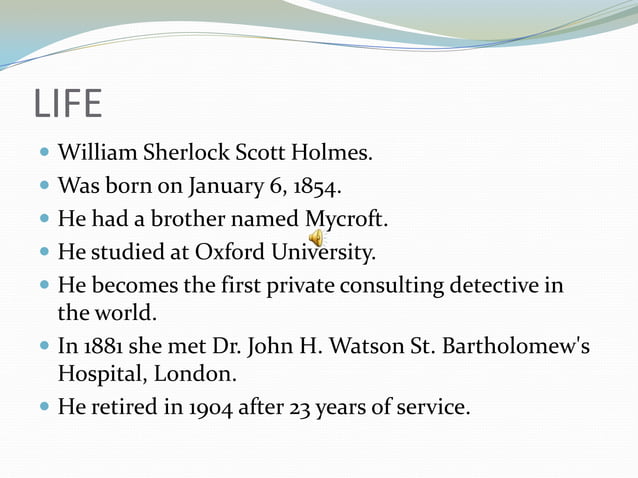 Sherlock holmes | PPTX